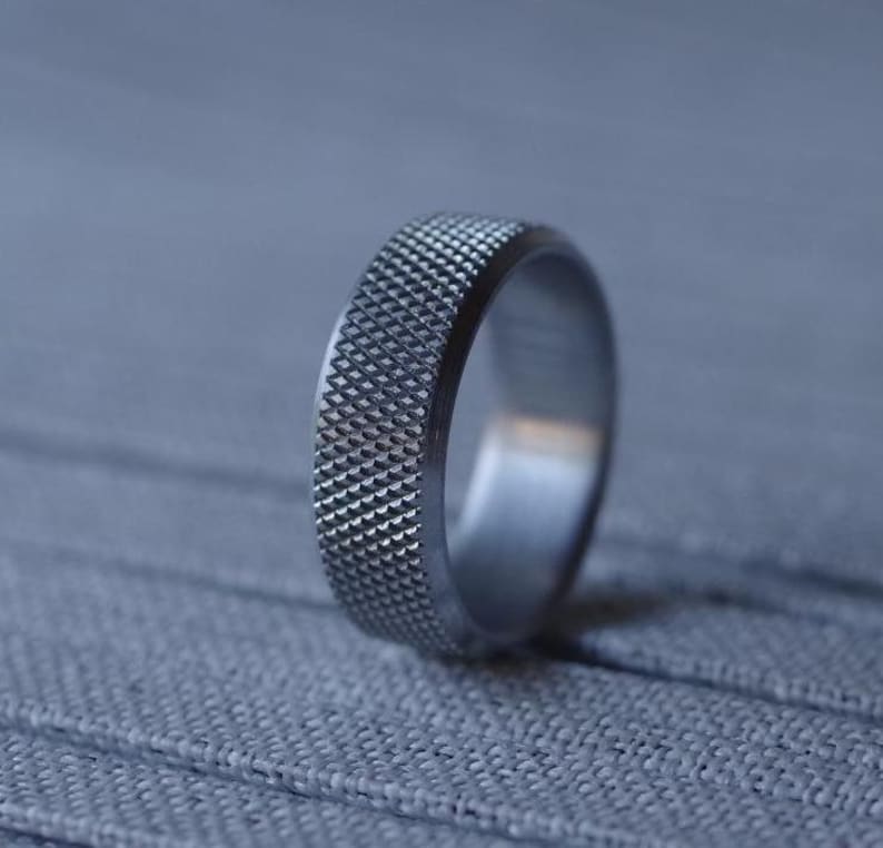 Knurled and Chamfered Ring - Etsy