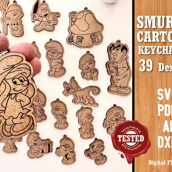 Laser Cut Files Smurf - Etsy