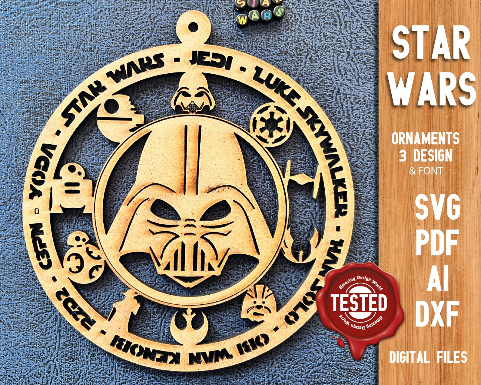 Star Wars Vector Dxf, Cdr,svg CNC Darth Vader Digital Art Cnc File Cnc ...