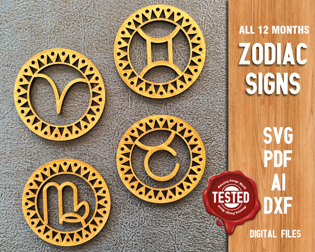 Astrology Zodiac Horoscope Zodiac Signs SVG Bundle, Constellation Svg ...