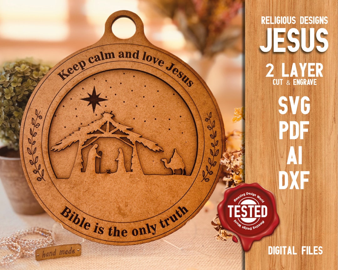 Jesus Nativity RELIGIOUS Christian Nativity Layered SVG Jesus Bible Svg ...