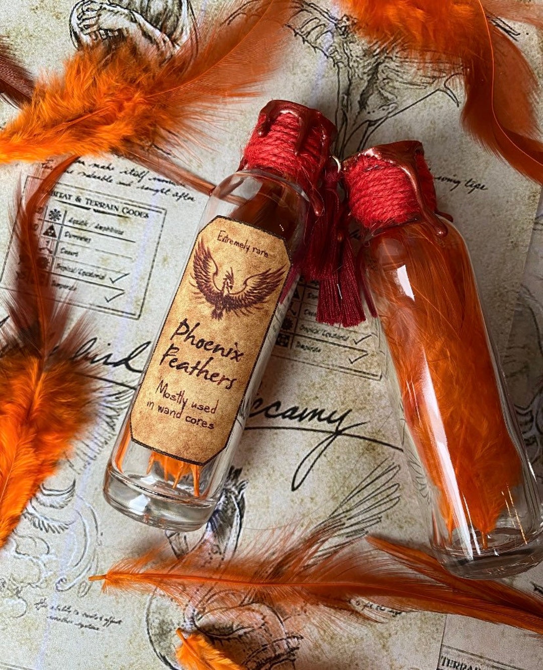 Phoenix Feathers Potion Magical Feather Potion Vial - Etsy