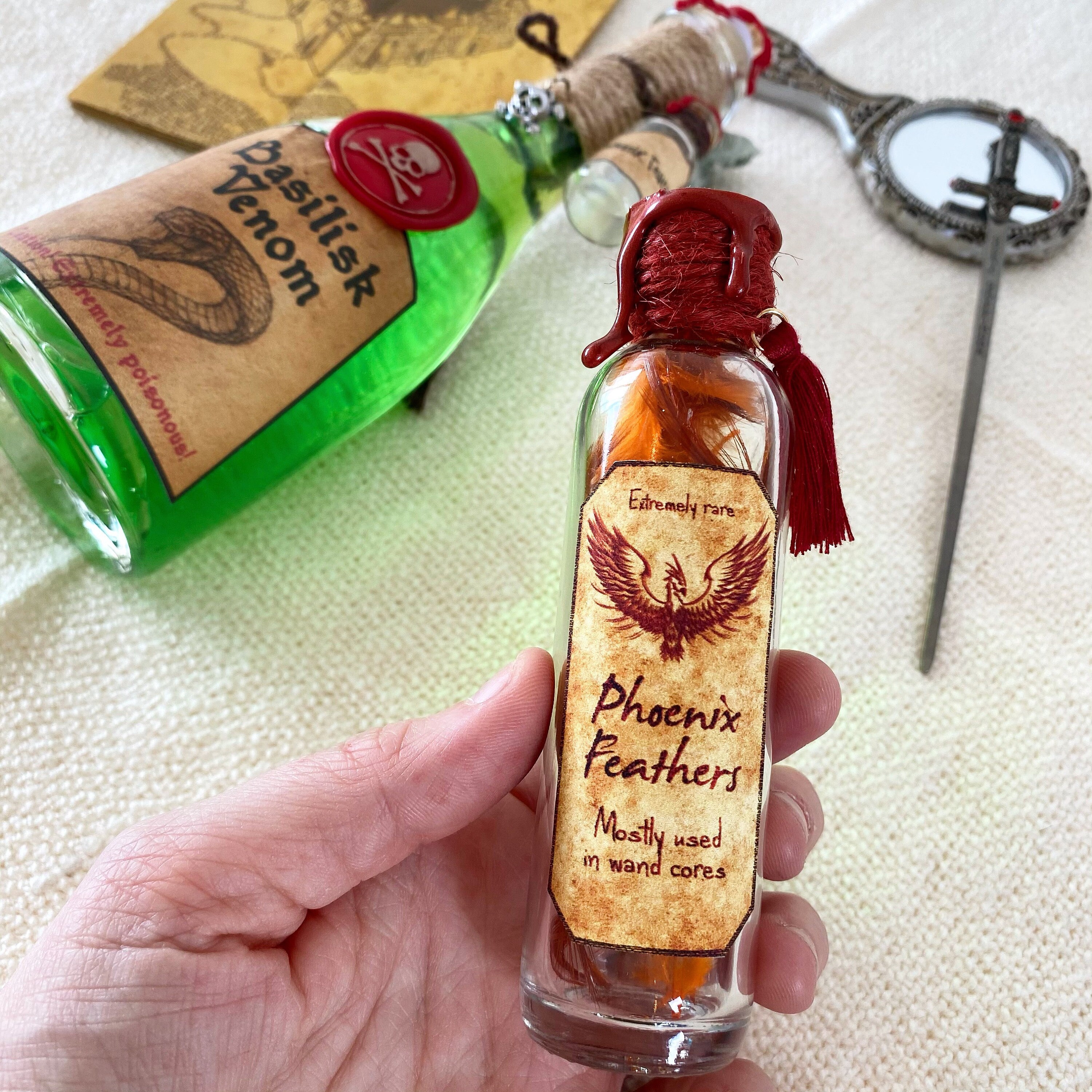 Phoenix Feathers Potion Magical Feather Potion Vial - Etsy