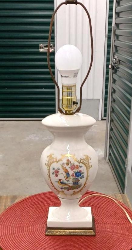 Vintage Asian Themed Porcelain Table Lamp - Etsy