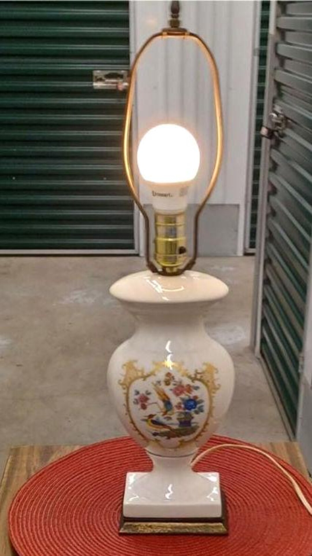 Vintage Asian Themed Porcelain Table Lamp - Etsy