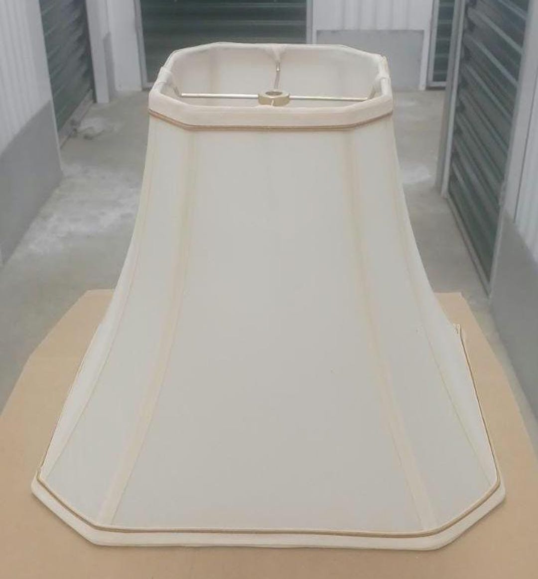 Older Square Fabric Bell Shaped Shade in Great Shape - Etsy