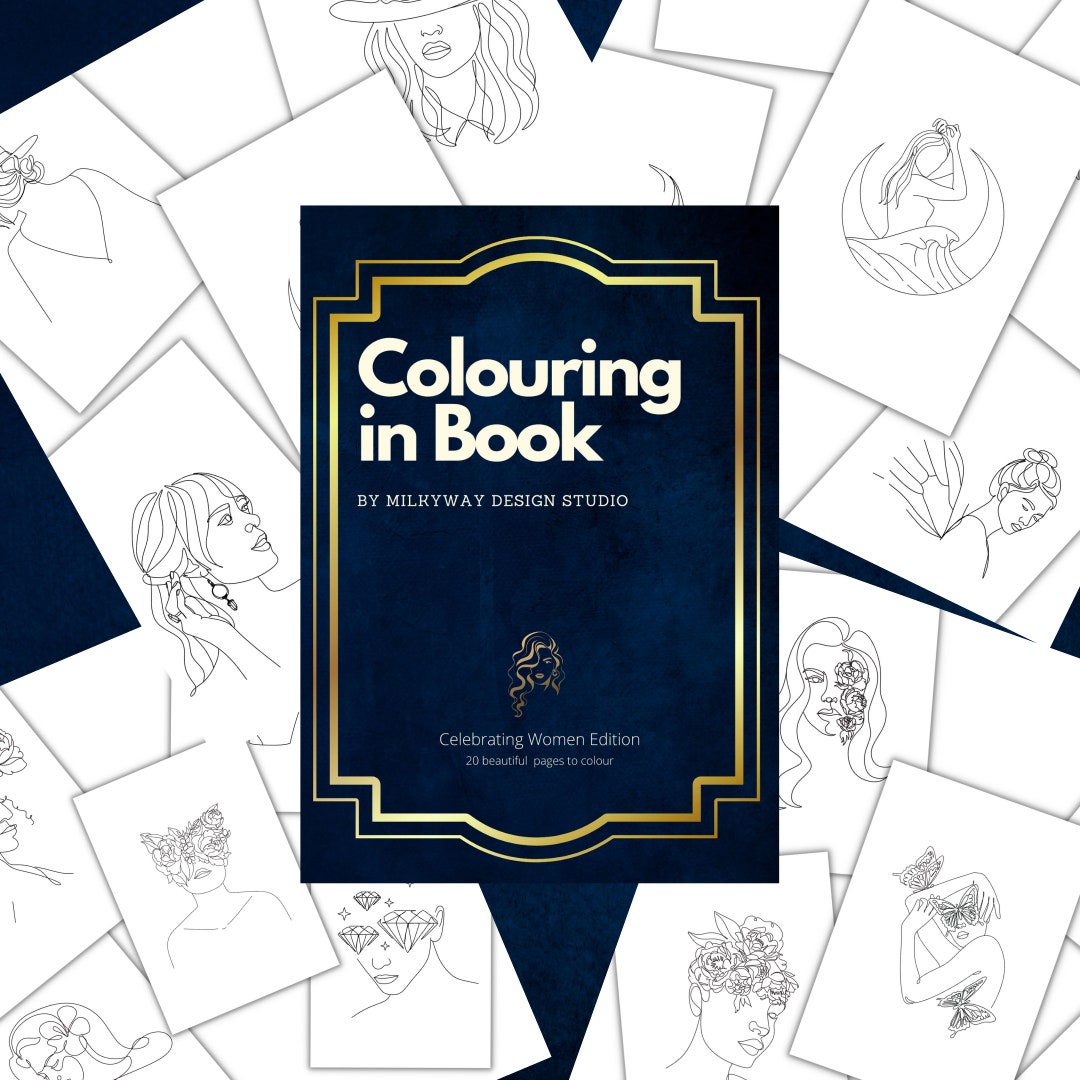 Adult Colouring Digital Printable Book Women Coloring Edition Beautiful ...