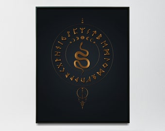 Nordic Rune Poster - Etsy