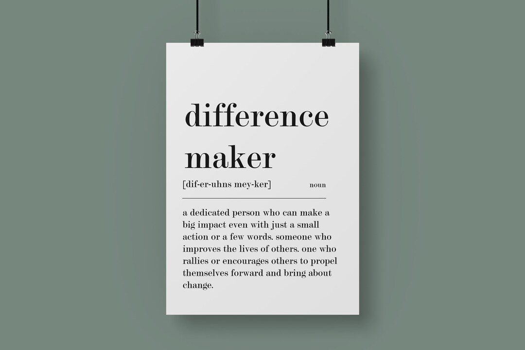 difference-maker-definition-print-minimal-print-gift-for-etsy