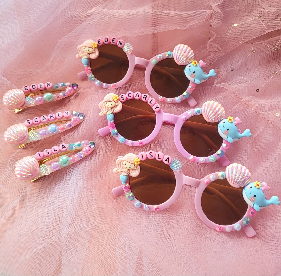 Under the Sea Custom Mermaid Sunnies ROUND| Personalised Gift ...
