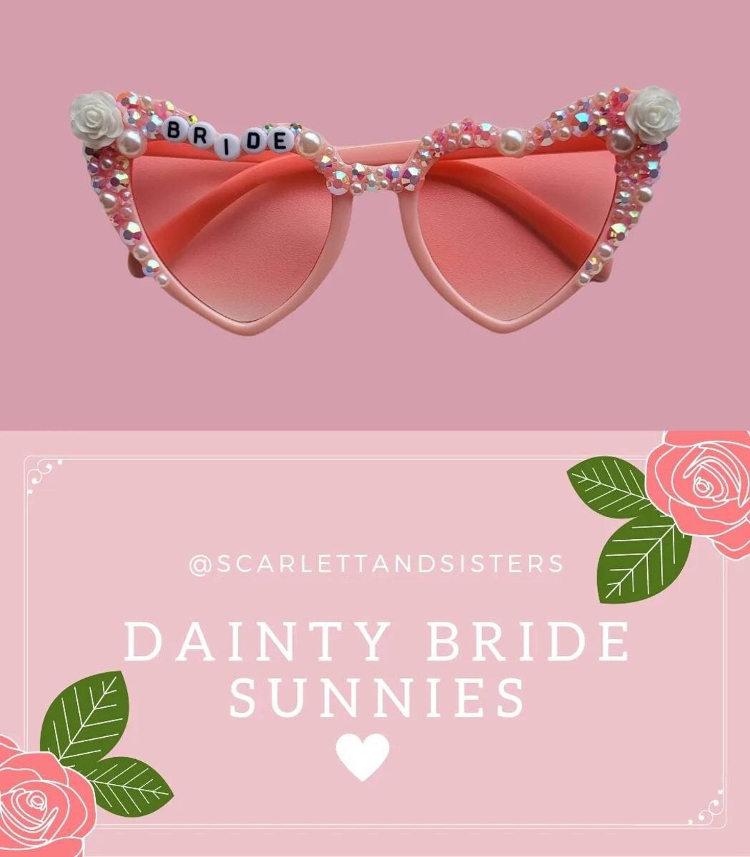 DAINTY Bride Sunnies | Bridal Sunglasses | Hen's Party | Custom ...
