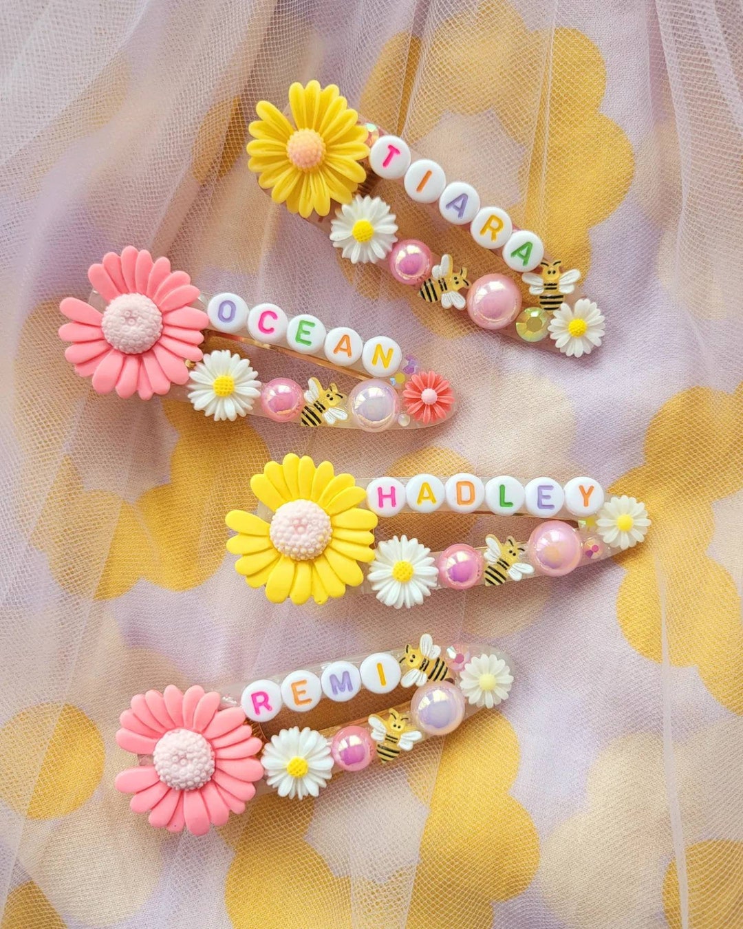 Daisies and Bees Custom HAIR CLIP Accessories - Etsy