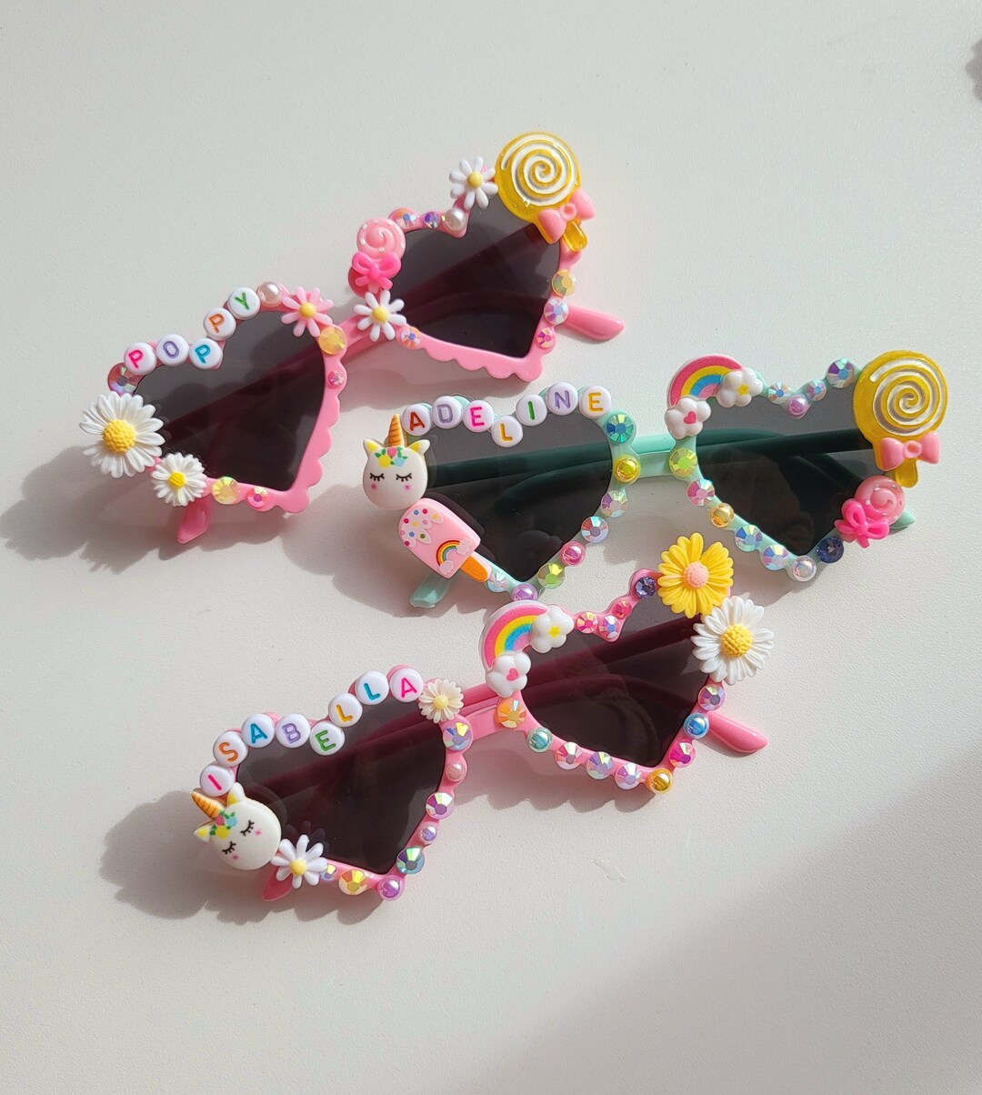 Bedazzled Custom Heart Sunglasses - Etsy Australia
