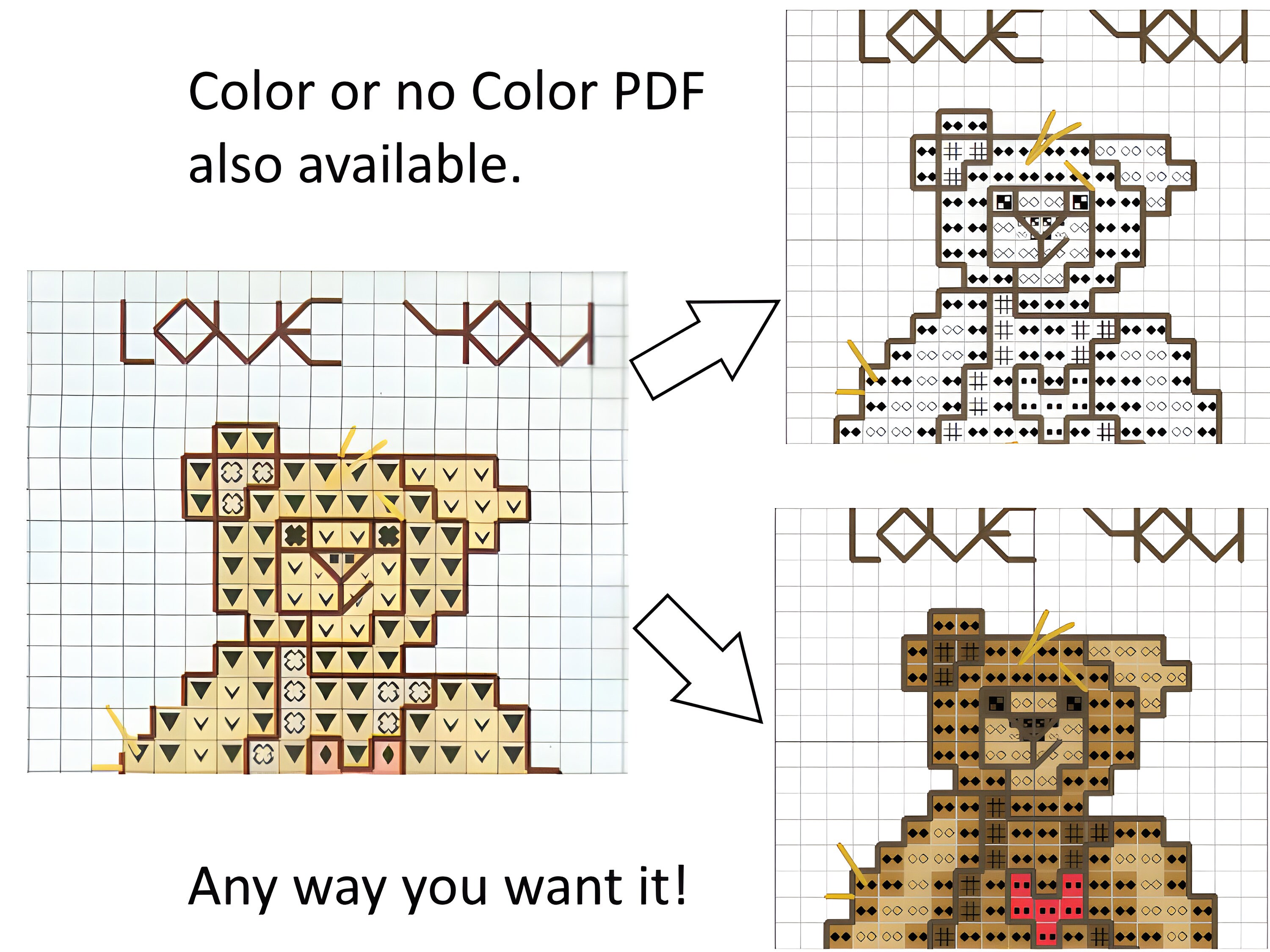 Cross Stitch Pattern Chart Conversion - Etsy