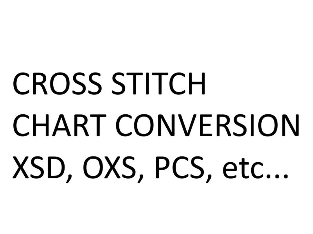 Cross Stitch Pattern Chart Conversion - Etsy