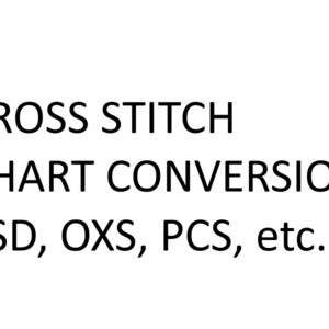 Cross Stitch Pattern Chart Conversion - Etsy