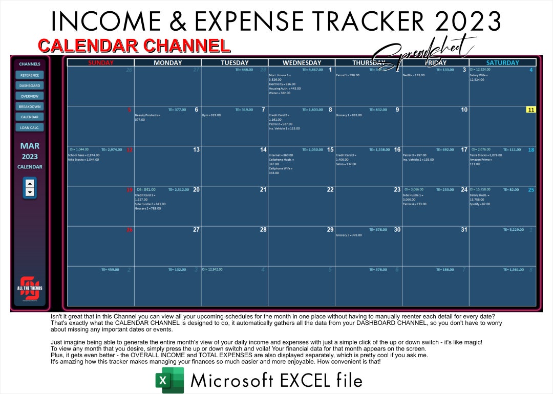 Expense & Income Tracker 2023 ceruleannightrose_03 the - Etsy