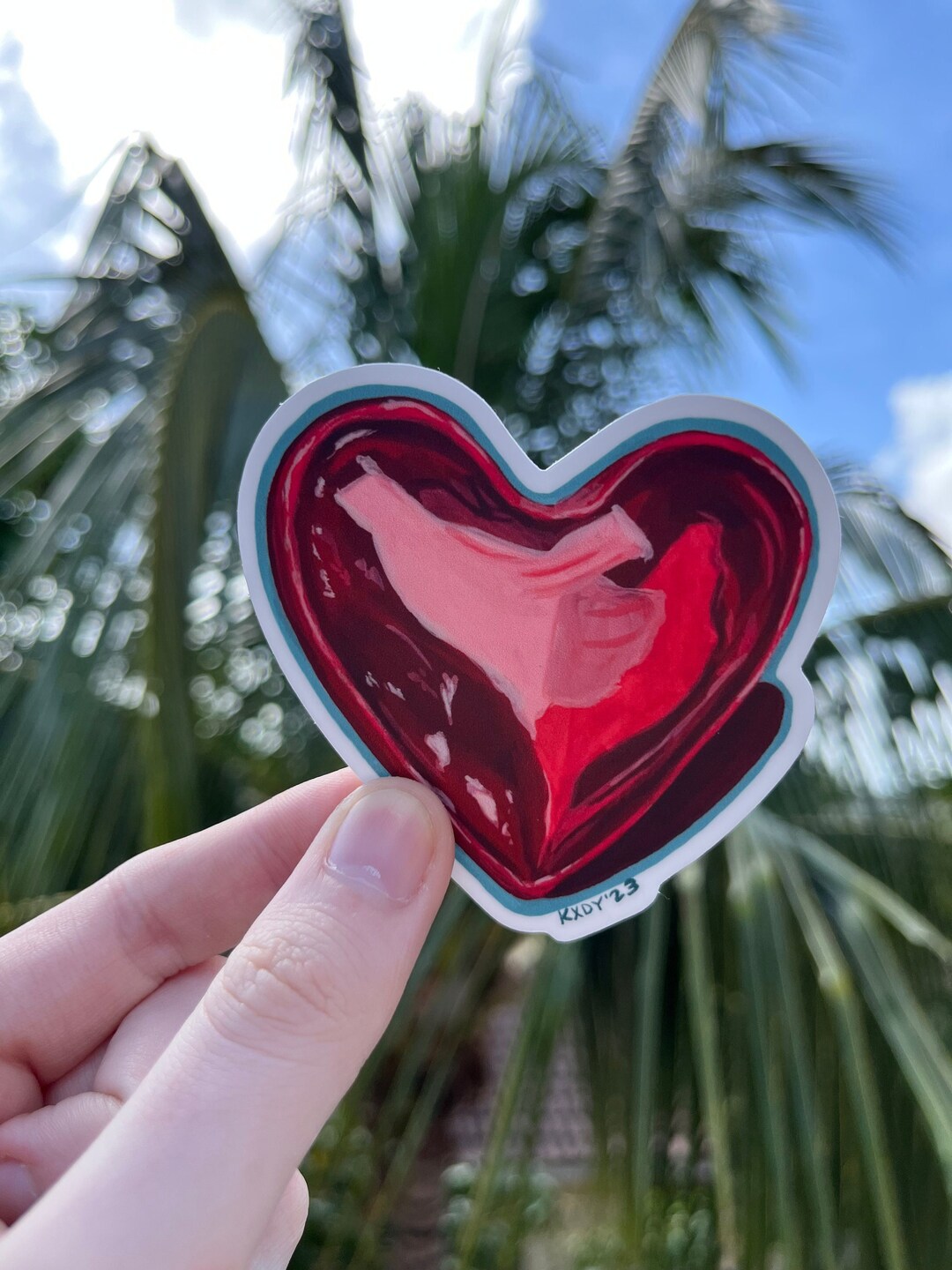 Heart Sticker - Waterproof Vinyl Sticker - Hydroflask Sticker - Etsy