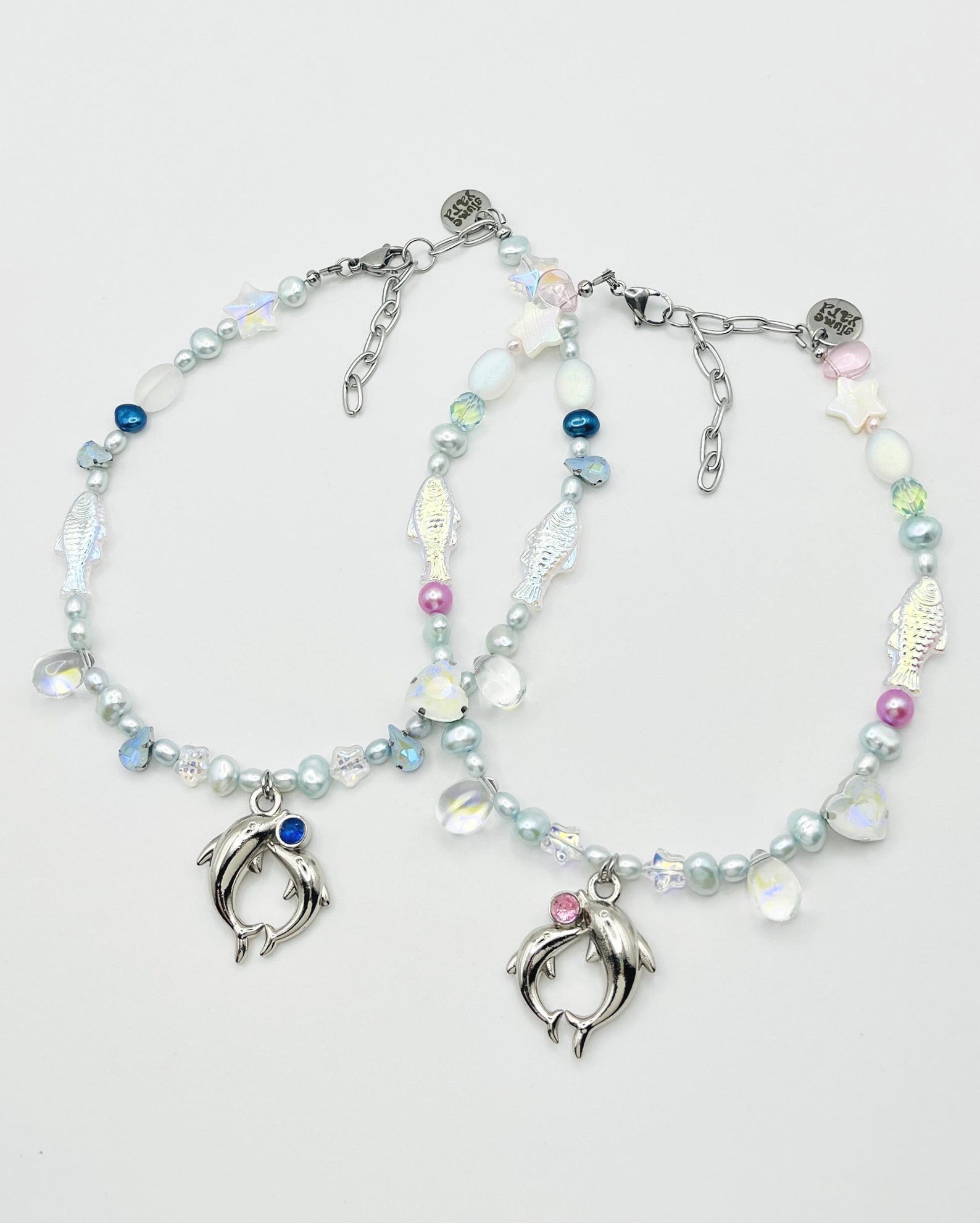 Cute Dolphin Pearl Necklace Dreamy Y2k Nostalgia Pendant Gyaru Pastel ...