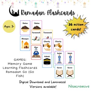 Ramadan Memory Game, Islamic Flashcards, Ramadan Printable Activity for ...
