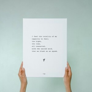 Love Poem A4 or A3 Love Poetry Poster Black & White - Etsy