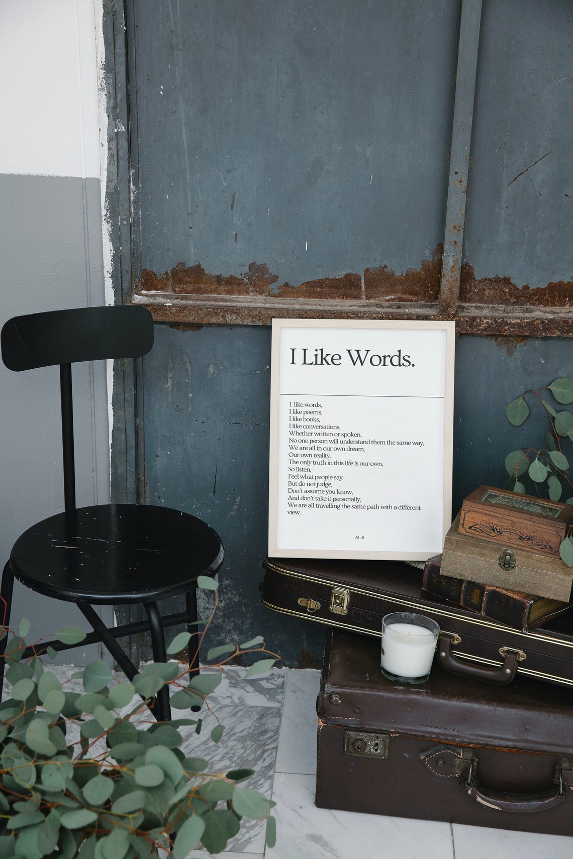 I Like Words Poem - A4 or A3 | Poetry Poster, Black & White ...