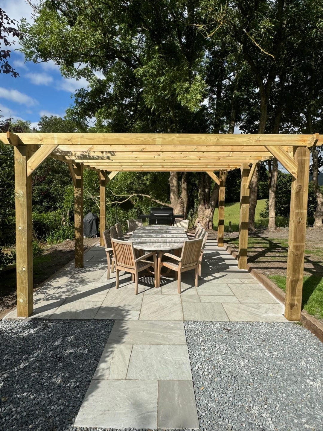 Heavy Duty Timber Garden Pergola DIY Kit - Extra Large In-ground - Free ...