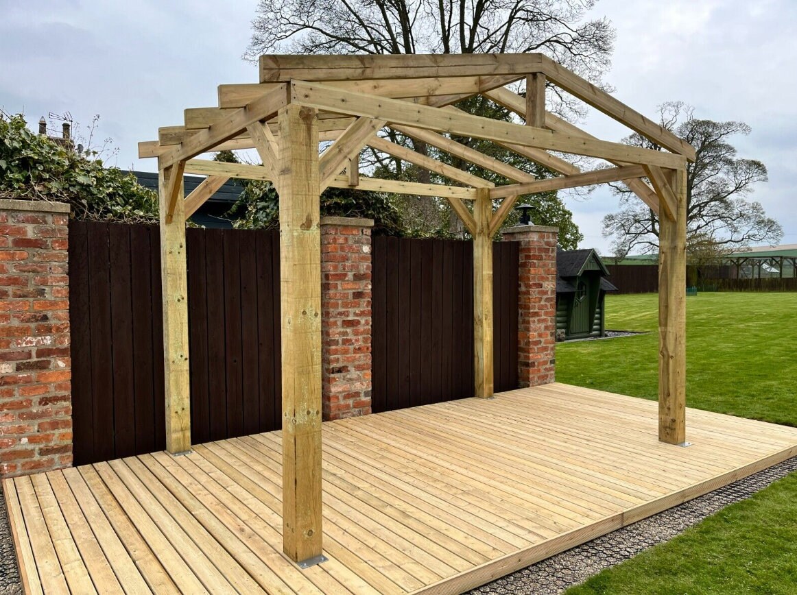 Wooden DIY Garden Decking Kit With Everything Cut to Length - Etsy UK