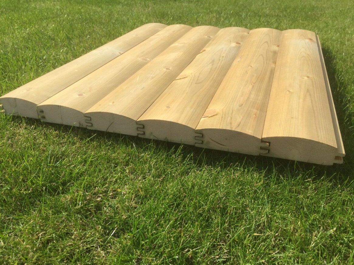 38x125 Redwood Double Tongue & Groove Loglap Shiplap Tanalised Cladding ...