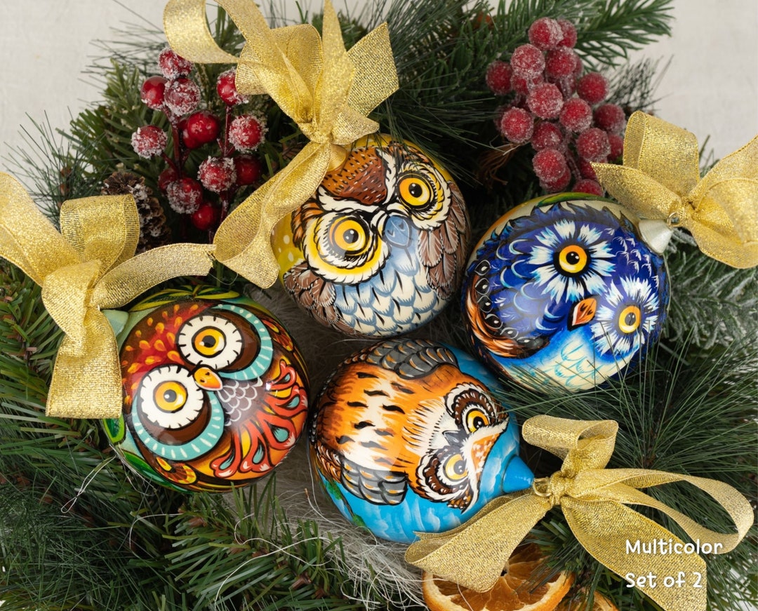 Owl Christmas Ornament Owl Christmas Decor Owl Handmade - Etsy