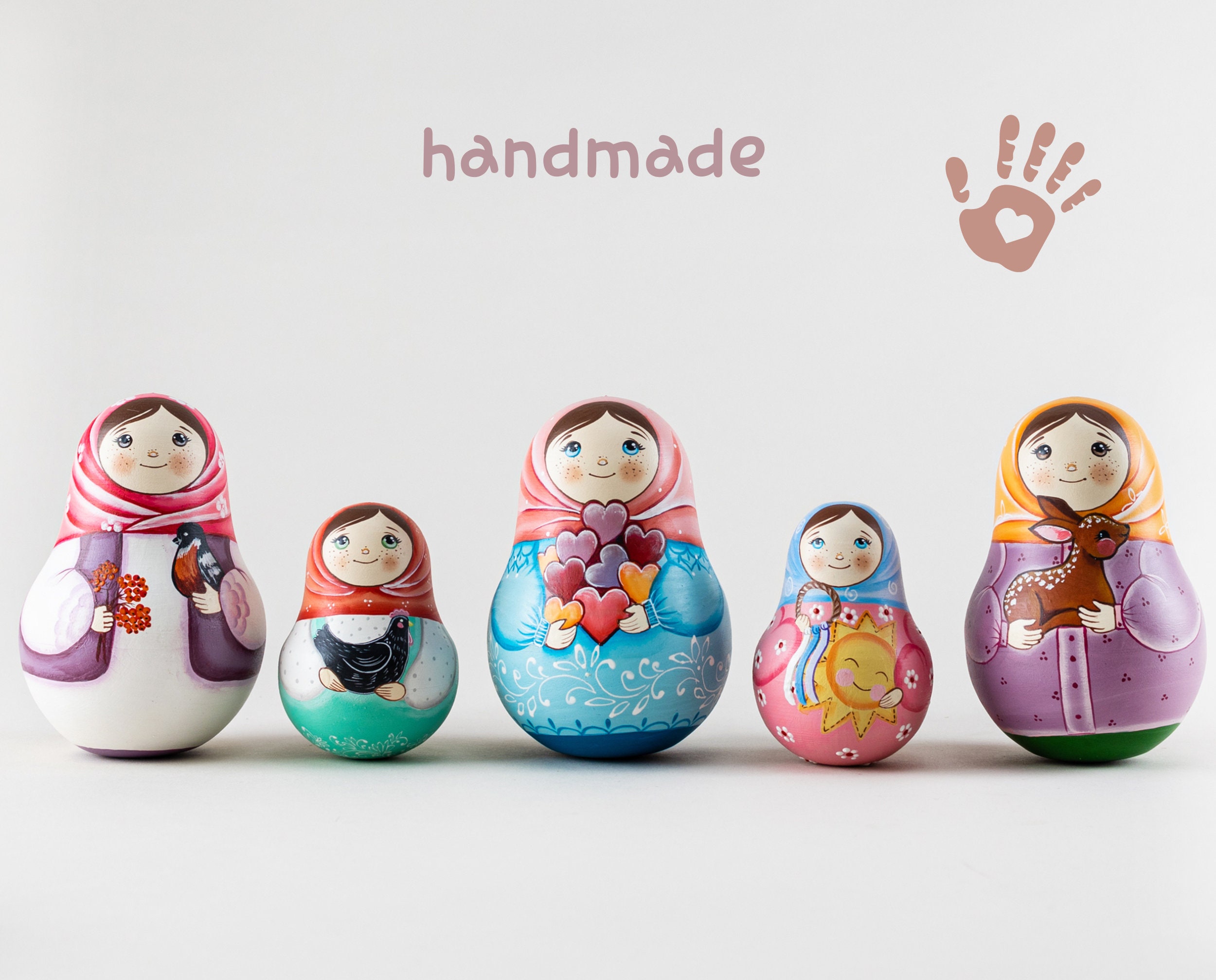 Musical Roly-poly Matryoshka Roly-poly Tilting Toy Doll - Etsy Australia