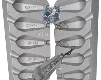 Torpedo Lead Mould 40-50-60-70-80g /fishing Lead Sinker Mould/sea,carp ...