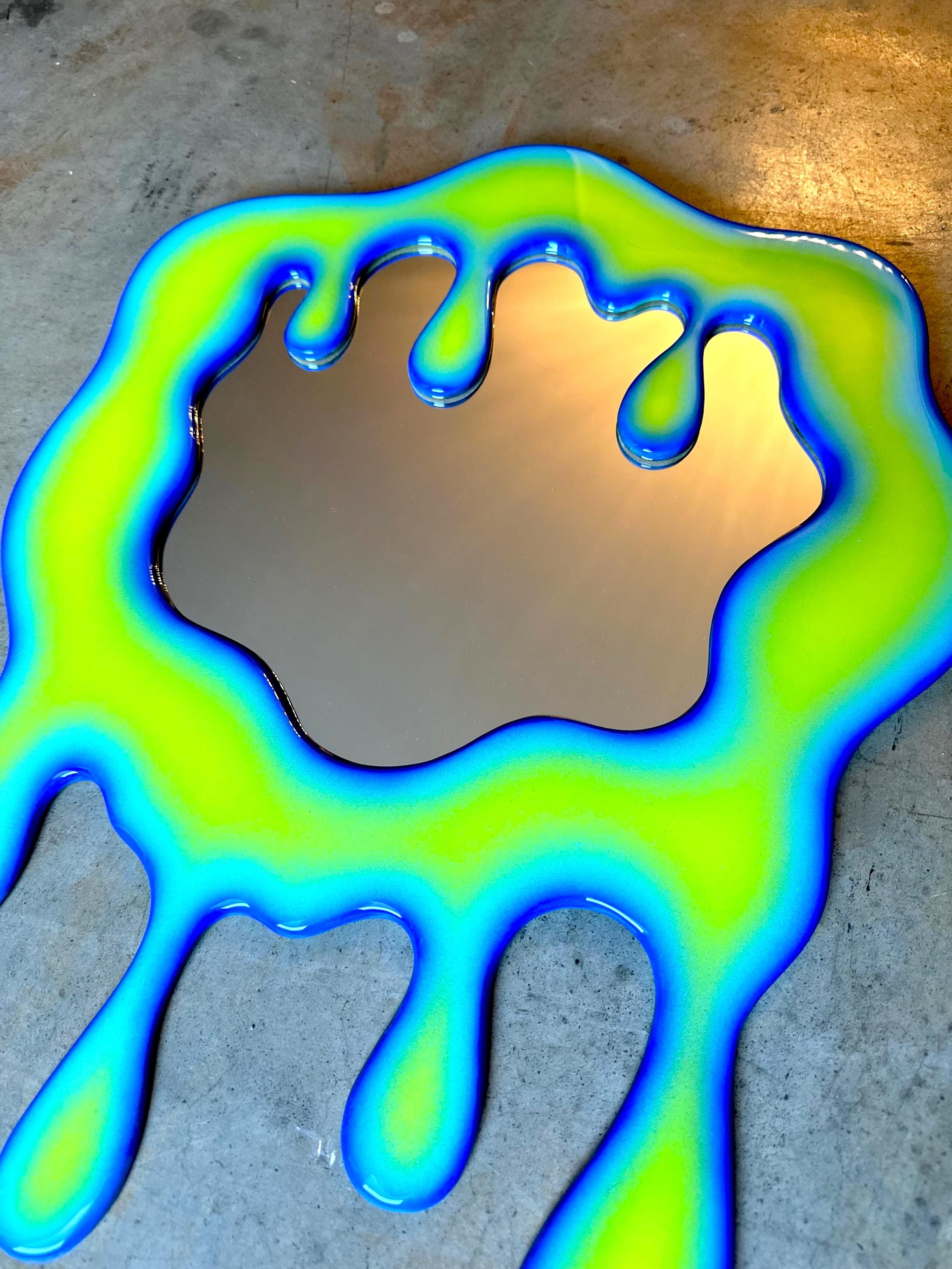 Custom Airbrushed Gradient Drippy Slime Ball Mirror by HOTGLOOD® - Etsy