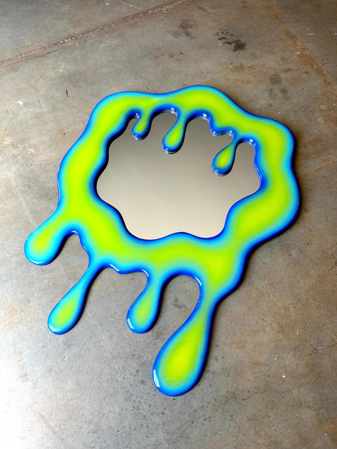 Custom Airbrushed Gradient Drippy Slime Ball Mirror by HOTGLOOD® - Etsy