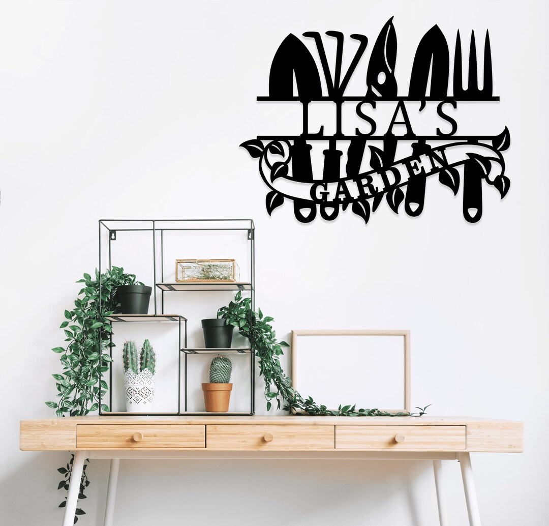 Custom Metal Garden Sign: Personalized Wall Art Decor - Etsy