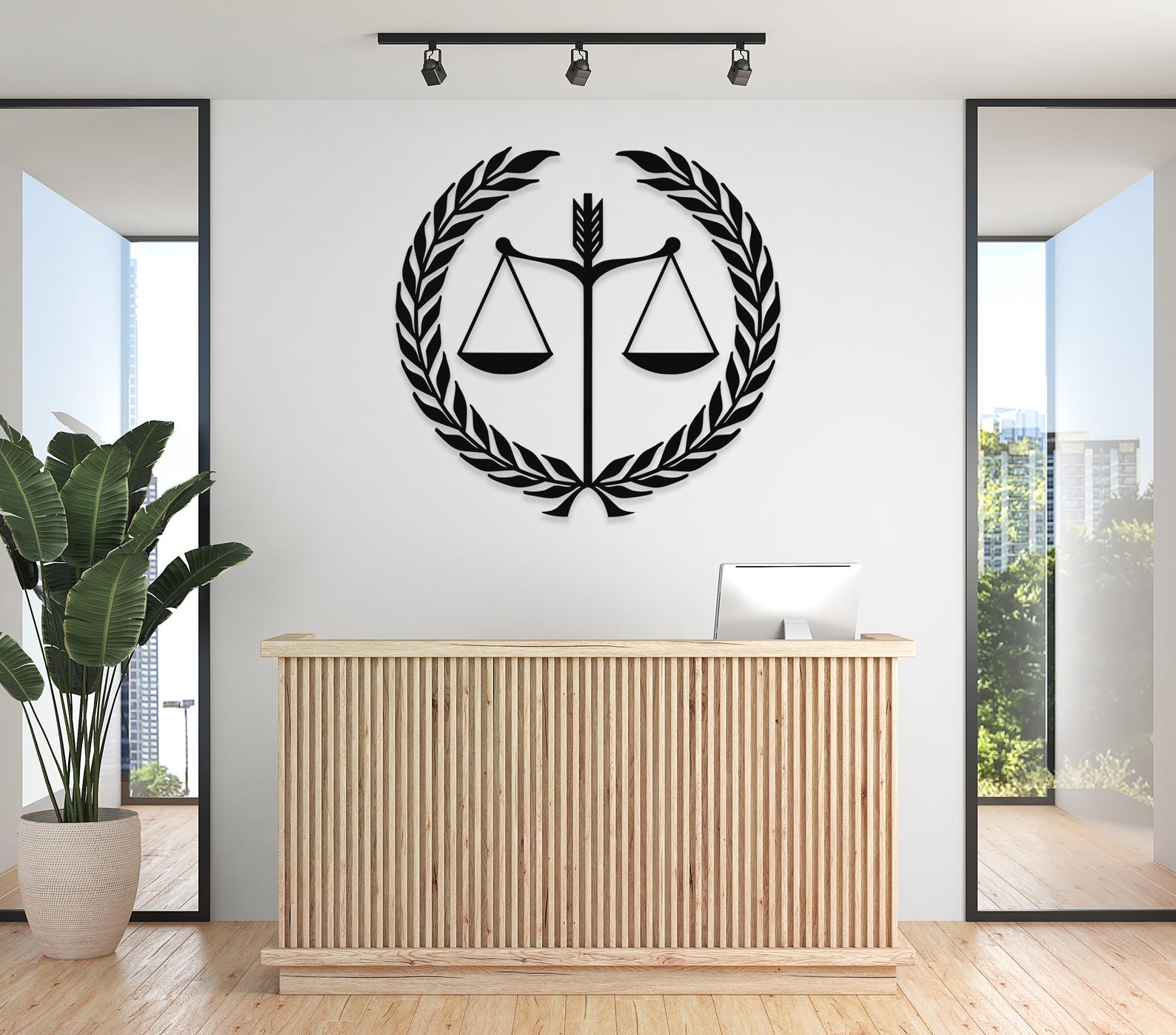 Scales of Justice Metal Wall Decor: Law Office Art, Luxury Corporate ...