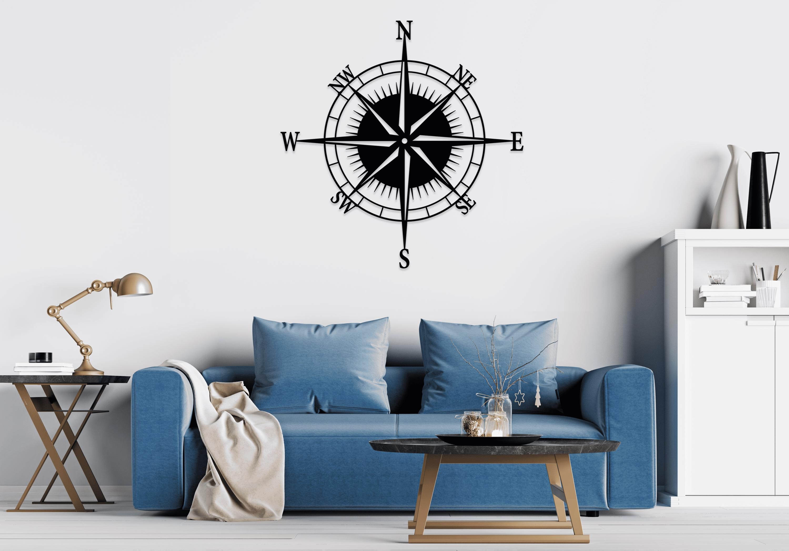 Metal Compass Wall Decor: Nautical Wall Art - Etsy