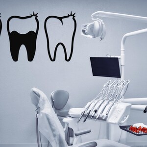 Set of 3 Teeth Metal Wall Art, Teeth, Teeth Art, Tooth, Tooth Art ...