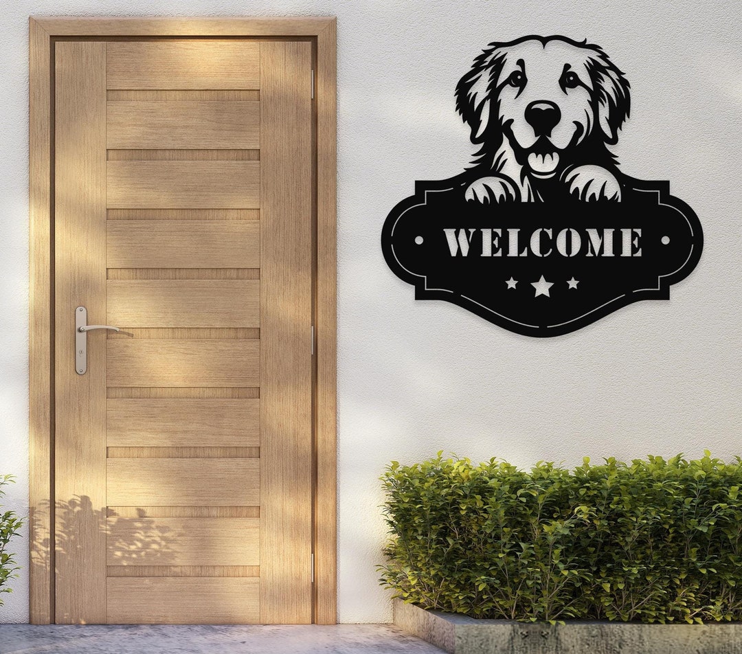 Dog Welcome Sign, Welcome Sign, Door Sign, Door Decor, Welcome, Dog ...