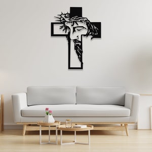 Jesus Metal Wall Art, Christian Line Art, Christian Wall Decor ...