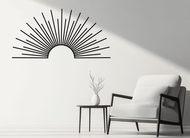 Boho Sun Metal Wall Art: Home & Room Decor, Oversized Metal Wall ...