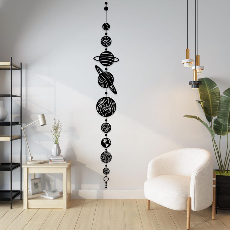 Metal Solar System Wall Decor: Galaxy Space Art - Etsy