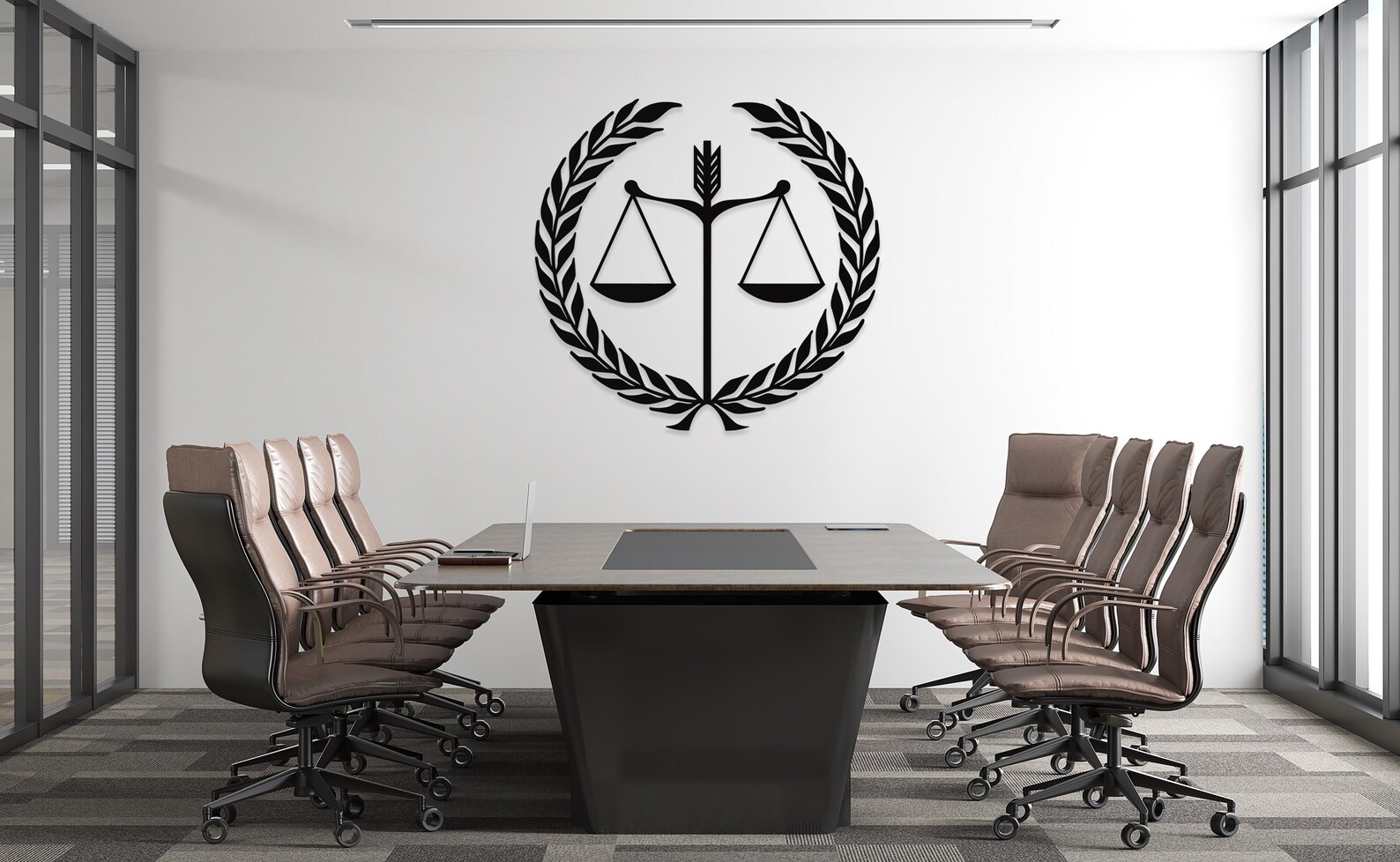 Scales of Justice Metal Wall Decor: Law Office Art, Luxury Corporate ...