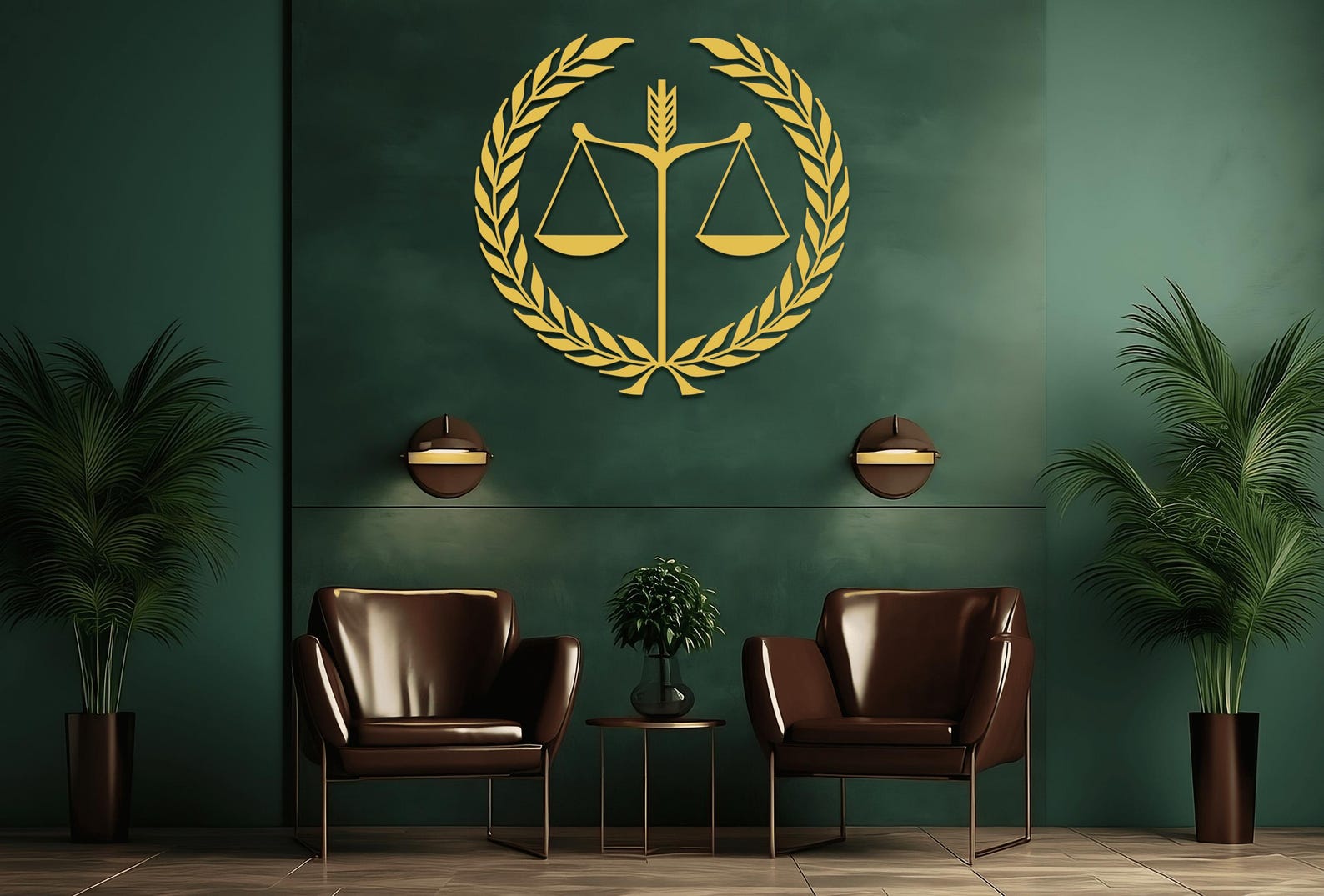Scales of Justice Metal Wall Decor: Law Office Art, Luxury Corporate ...