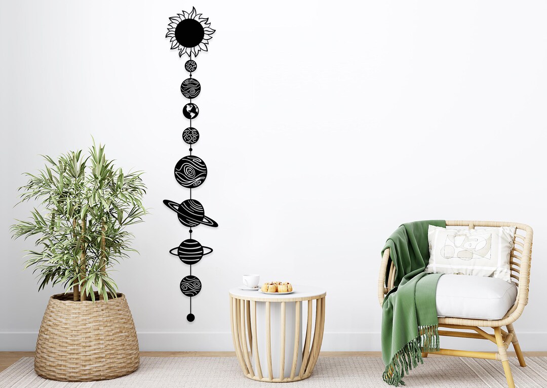Metal Planets Wall Art: Solar System Space Decor - Etsy