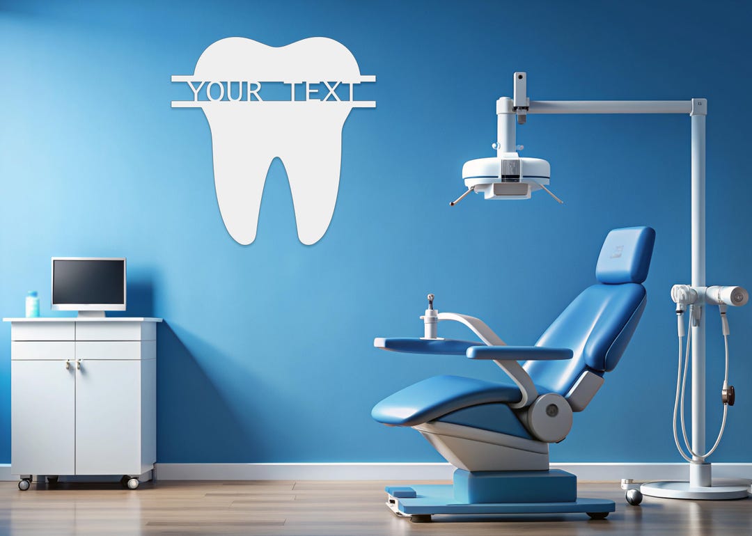 Personalized Tooth Metal Wall Art: Dentist Office Decor - Etsy