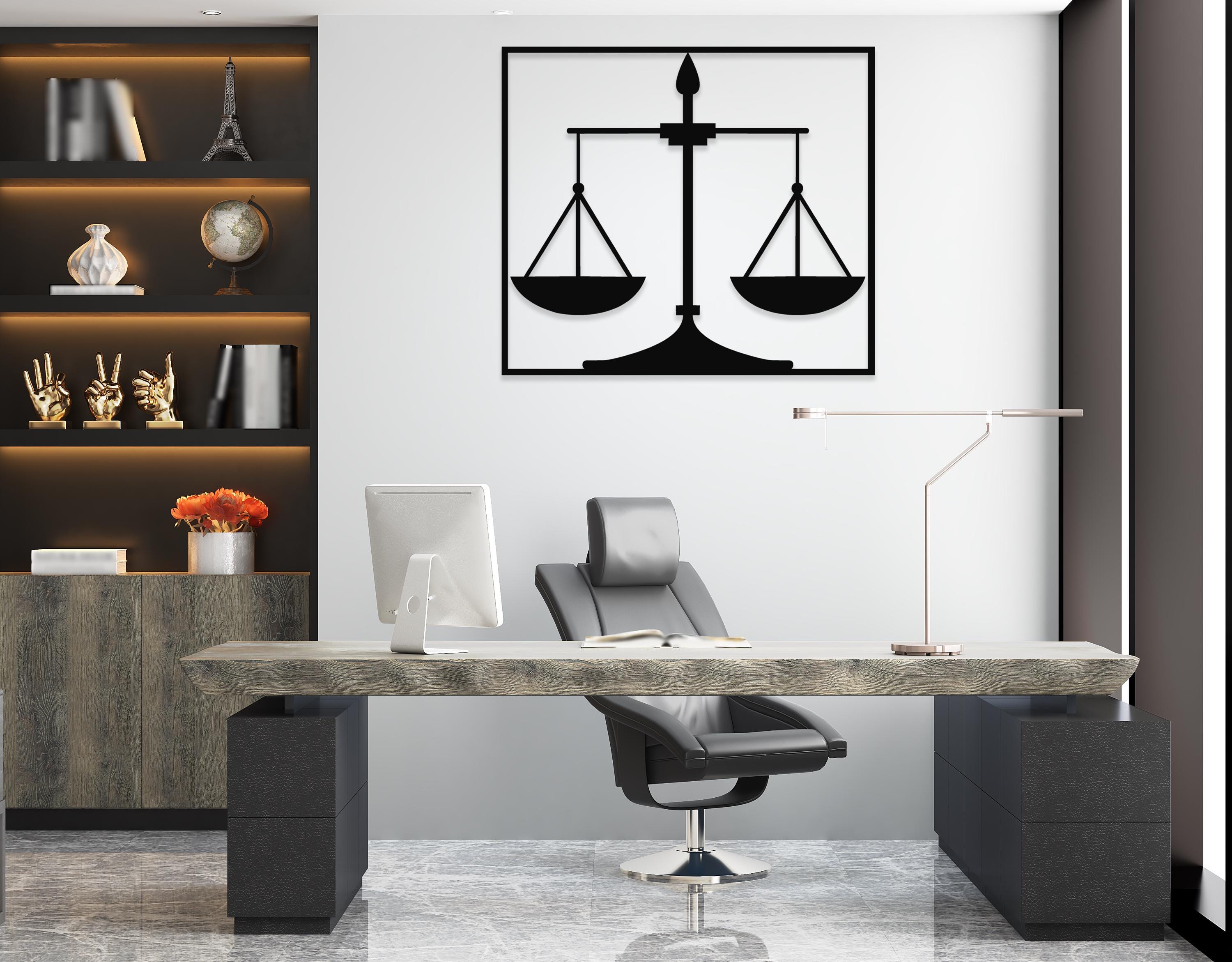 Scales of Justice Metal Wall Art: Law Office Sign - Etsy