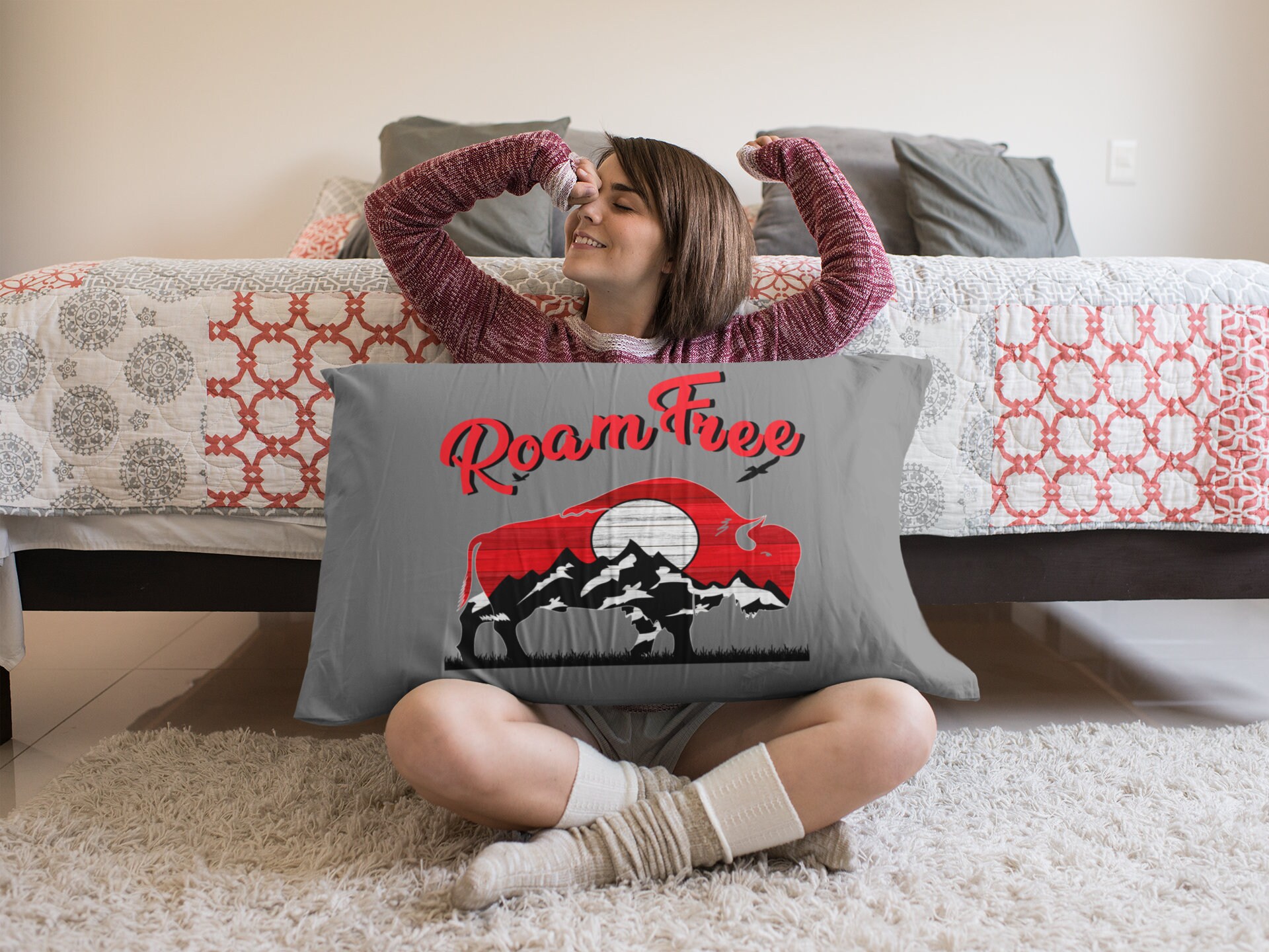 Roam Free Buffalo Clipart Sublimation Design Downloads, Buffalo ...