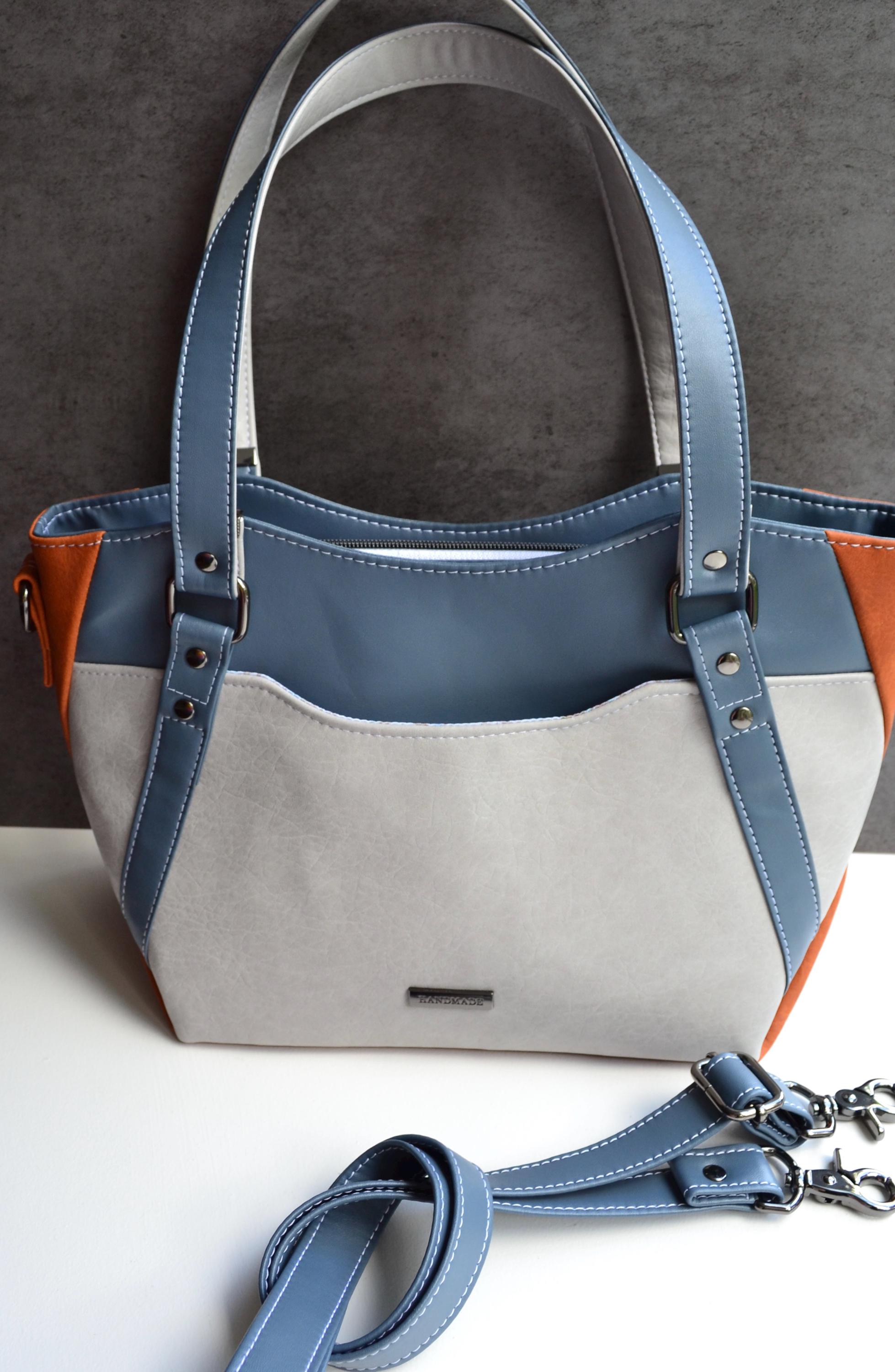 Color Block Large Hand Bag - Etsy