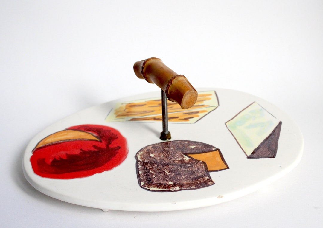 Vintage French Cheese Board, Hand Painted Cheese Design, 1960s Cheese ...